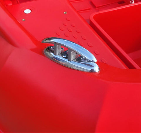 Roto-Tech Kontra 350 hull in red + four side lockers & s/s bow cleats