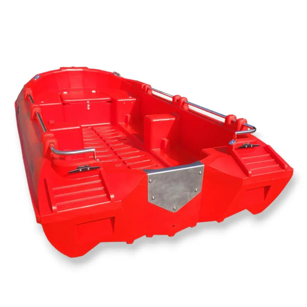Roto-Tech Kontra 350 hull in red + four side lockers & s/s bow cleats