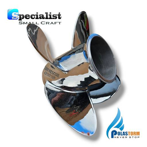 4-Blade 10 x 10 Surf Rescue Stainless Propeller Tohatsu Mercury Mariner