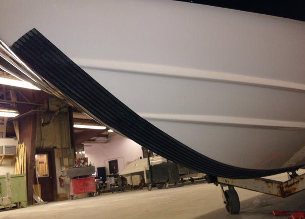 Black KeelShield Boat & RIB keel protection system. Professional Grade